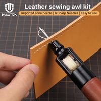 Jual WUTA New Leather Sewing Awl Thread Kit Speedy Stitcher DIY Leather ...