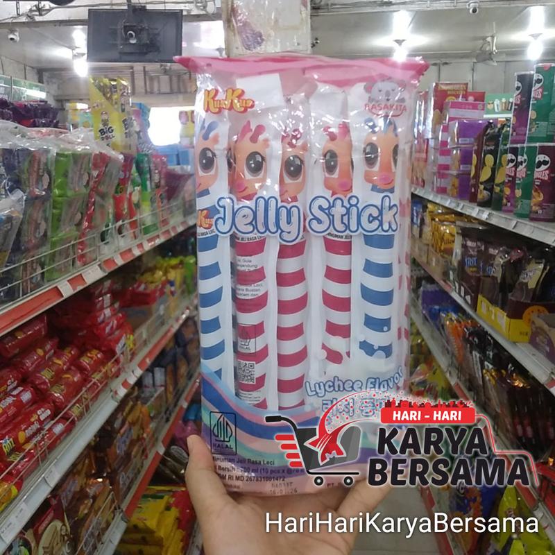 MINUMAN JELLY KUSKUS JELLY STICK RASA LYCHEE FLAVOR PACK ISI 10'S X 70 ...