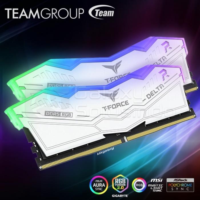 TEAM T-Force Delta RGB White (2x16) 32GB DDR5 kit 6400MHz - Putih ...