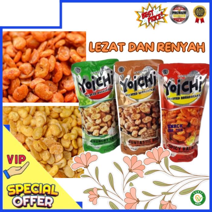 Jual Yoichi Camilan Kacang Koro Kupas Pedas Manis Cemilan Kacang Koro ...