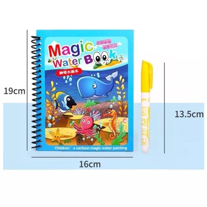 FU Magic Water Book Buku Gambar Magic Water Pen Buku Warna Coloring ...