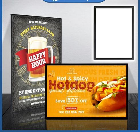 Jual Papan Menu Makanan LED Ukuran 40x60cm Papan Poster Tampilan LED ...