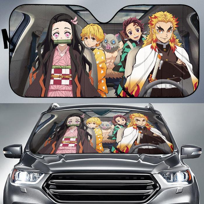 Jual Tanjiro Nezuko Zenitsu Inosuke Chibi Demon Slayer Anime Driving ...
