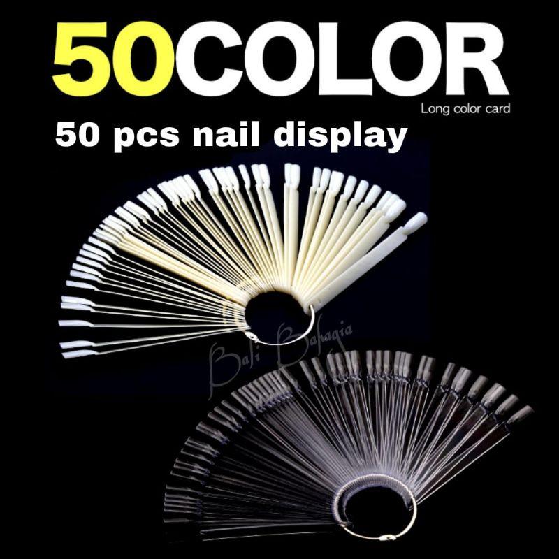 Display Kuku Palsu 50 pcs/False Nail Fan/Color Chart Kuku 50 Pcs - Shop ...