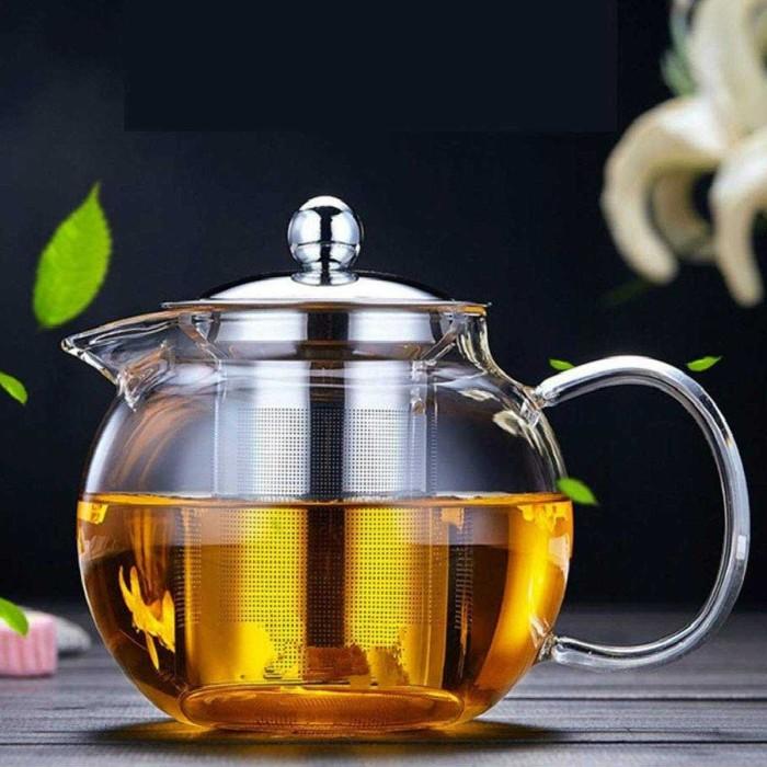 Jual Teko Teh Tahan Panas Borosilicate Glass Pitcher Filter 650ml - BR6 ...