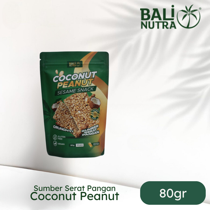 Jual Bali Nutra Sesame Snack Coconut Peanut 80gr - Sumber Serat Pangan ...