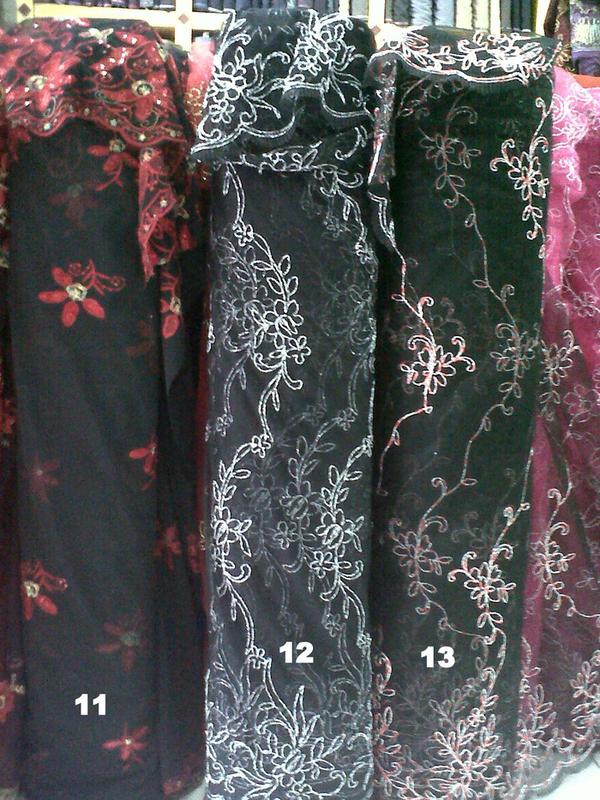 Bahan Kebaya Tile Meteran - Hitam - Shop | Tokopedia