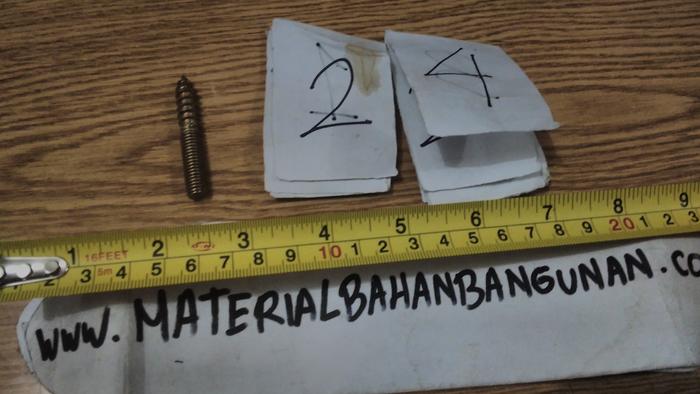 Jual hanger bolt m 10 panjang 90 mm skrup berbadan baut gantung anchor ...