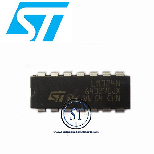 IC LM 324 LM324 Low Power Quad Op Ampifier LM324N LM324 N IC Quad Op ...