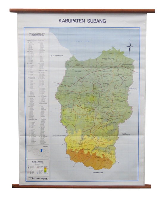 Jual Peta Kabupaten Subang (Bingkai) - Jakarta Selatan - Rumah Peraga ...