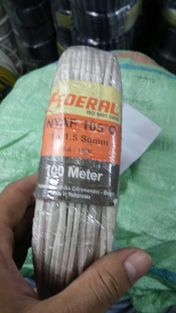 Jual Kabel NYAF 1,5 1.5 mm FEDERAL Roll 100 Meter Listrik Serabut ...