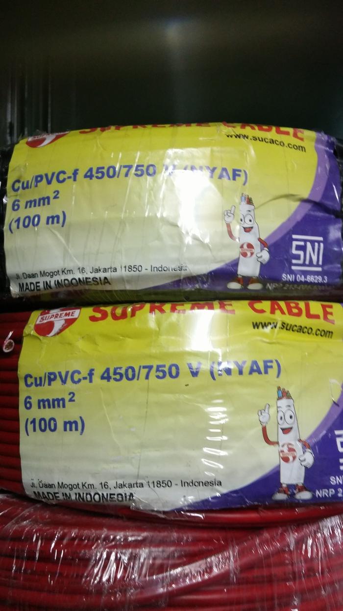 Jual Kabel Serabut NYAF 6mm SUPREME Meteran/Potongan/Eceran - Kuning ...