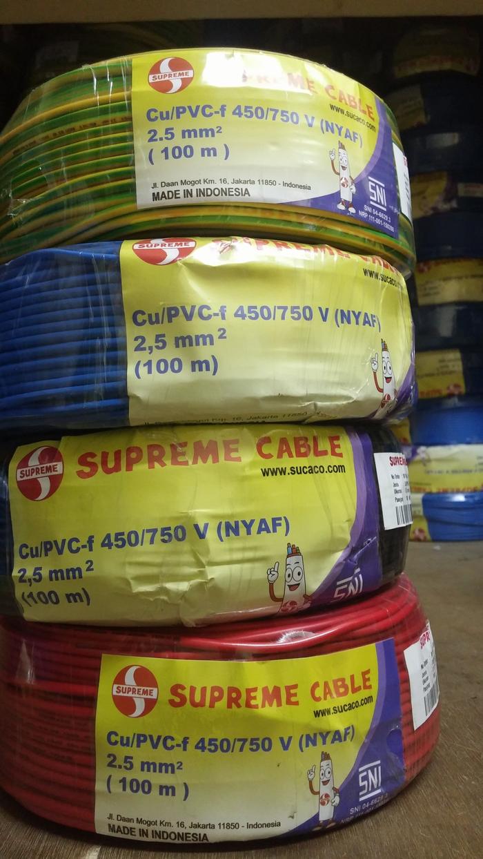 Jual Kabel NYAF 2,5 2.5 mm SUPREME Roll 100 Meter Listrik Serabut ...