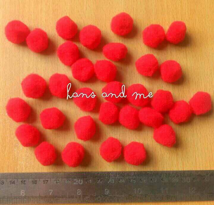 Pompom / Pom Pom Merah - Prakarya - Shop | Tokopedia