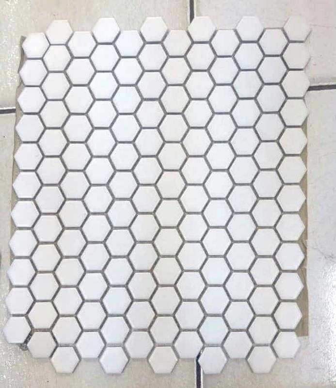 Keramik Mozaik Hexagonal Putih - Shop | Tokopedia