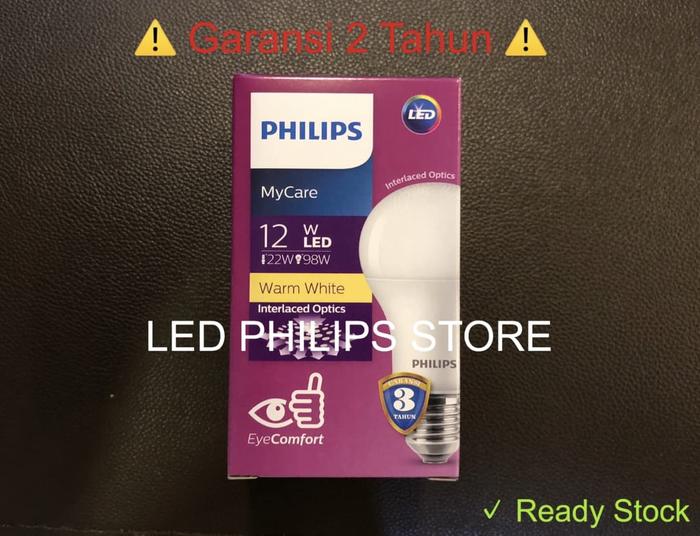 Jual Lampu Bohlam LED Philips 12 Watt Kuning/Warm White 12W 12 W 12Watt ...