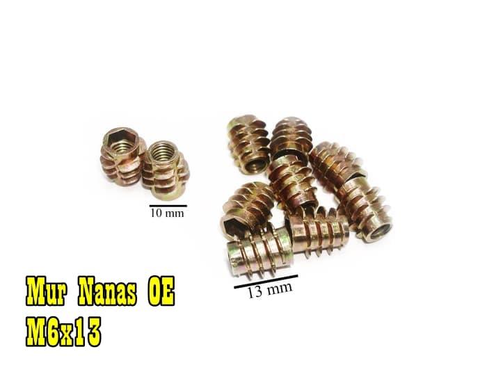 mur nanas M6 x 13mm OE mur furniture untuk mur tanam baut knockdown ...