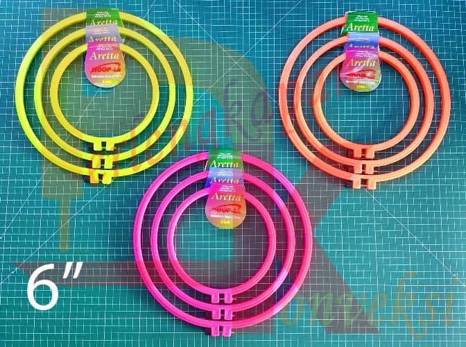 Pemidangan/ Ram/ Hoop Bulat Plastik sulam & bordir 15 cm Aretta - Shop ...