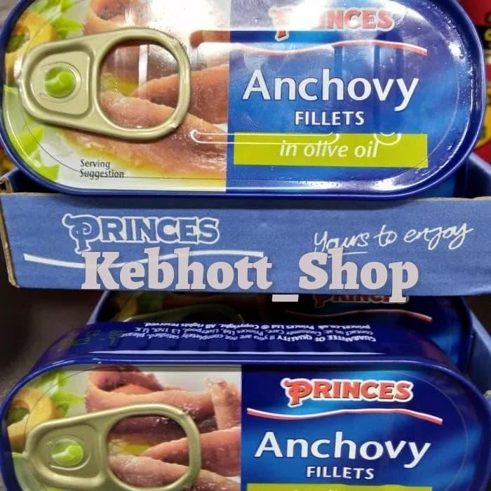 Princes prince anchovy fillet fillets in olive oil 50 gr - Shop | Tokopedia