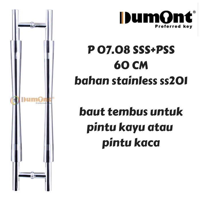 Jual Dumont Pull Handle P 07.08 SSS+PSS 60 cm Stainless Steel SS201 ...