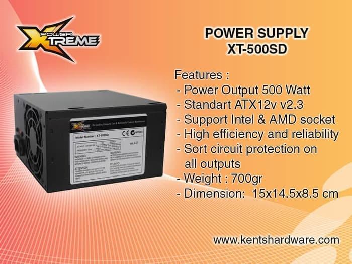 POWER SUPPLY UNIT PSU XTREME 500W XT-500SD - Shop | Tokopedia