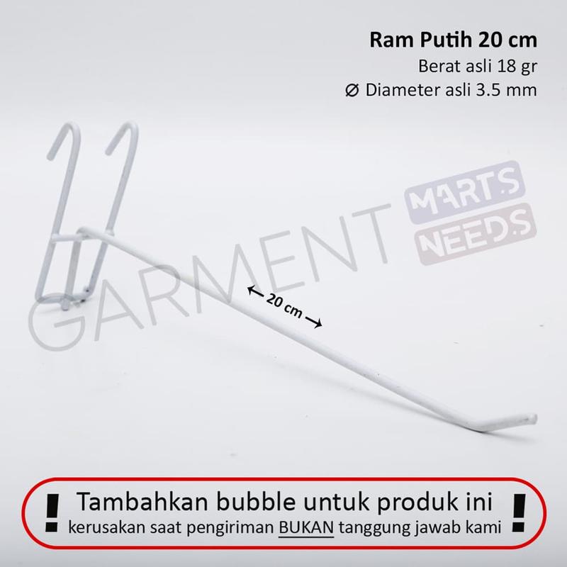 Ram Display Hanger 20 Cm Hook Aksesoris cantolan hanger besi pajangan ...