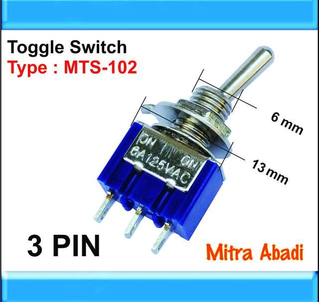 Jual Saklar Toggle/Toggle Switch MTS-102 3 PIN 2 Arah ON-ON - Jakarta ...