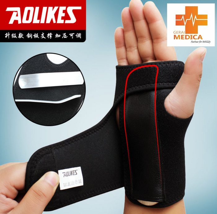 Jual Aolikes / Wrist Support / Wrist Support With Steel Splint For CTS ...