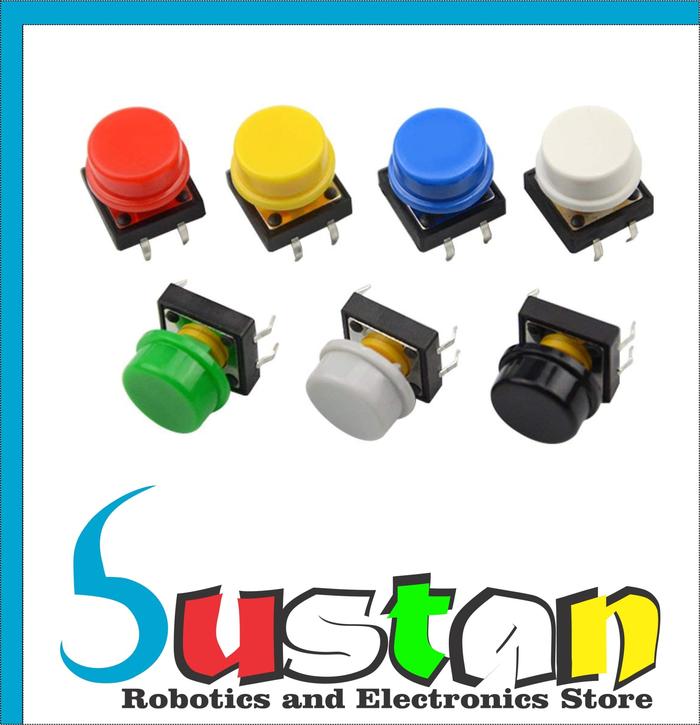 Jual Momentary Tactile Push Button 4p 4 Pin Switch OMRON B3F with Knob ...