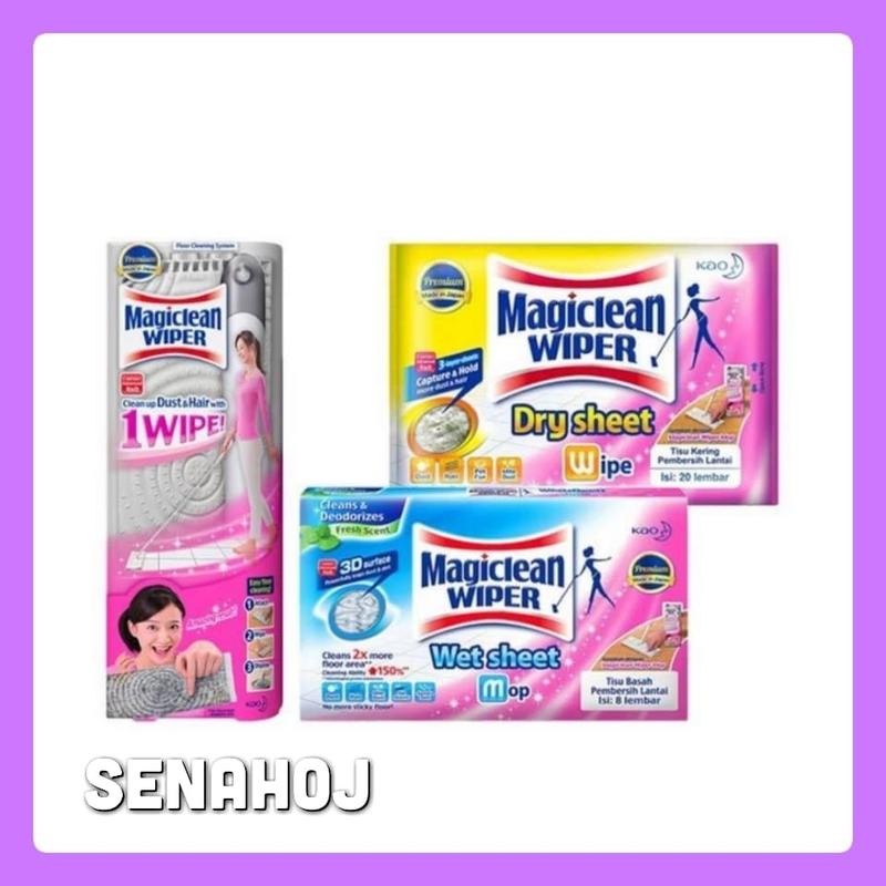 MAGICLEAN Wiper Mop Set + Dry Sheet + Wet Sheet - Shop | Tokopedia