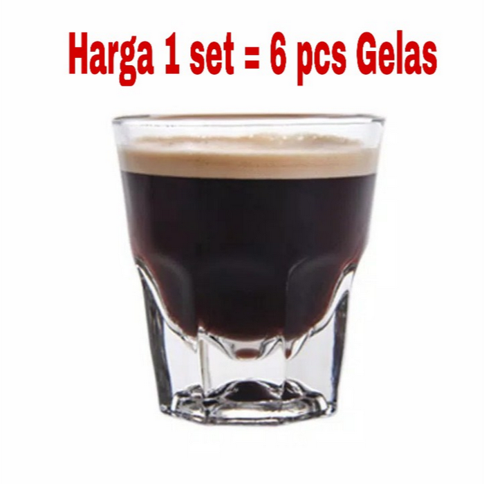 Jual Gelas Kopi Coffee Gelas Kaca Espresso Sloki 6pcs - 150ML NO GAGANG ...