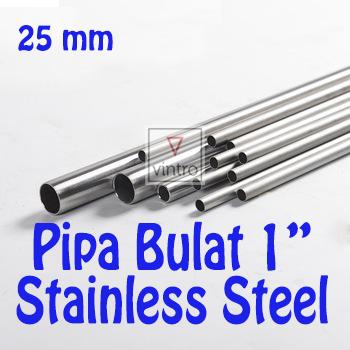 Pipa 25 mm x 50 cm = 1 inci Bulat Stainless Steel 1" - Shop | Tokopedia