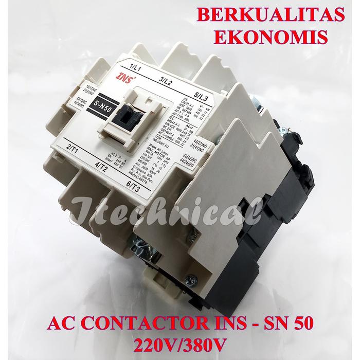 Jual MAGNETIC CONTACTOR SN-50 220V 380V / AC KONTAKTOR SN 50 220VAC 380 ...