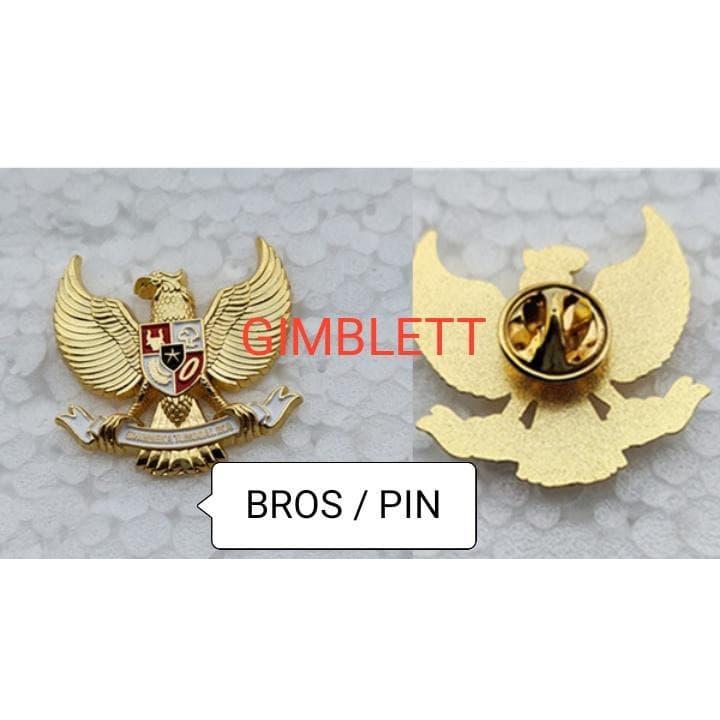 SOUVENIR INDONESIA BROS GARUDA PIN Gold Clips - Shop | Tokopedia