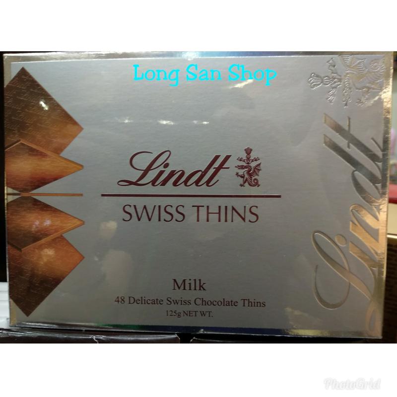 PROMO!! Lindt Swiss Thins milk 48 delicate swiss Coklat Impor - Shop ...