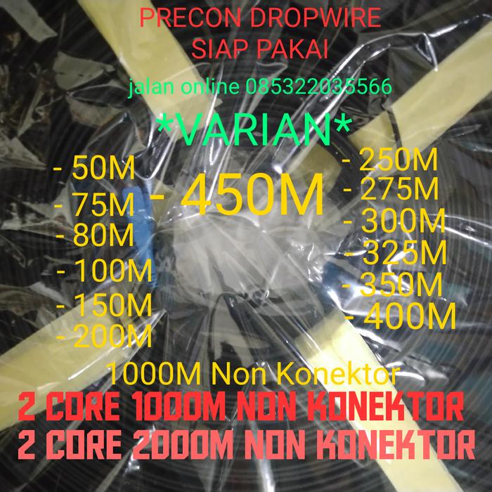 Jual Kabel FO / Cable Fiber Optik Precon / FTTH DropCore 1Core 250M ...