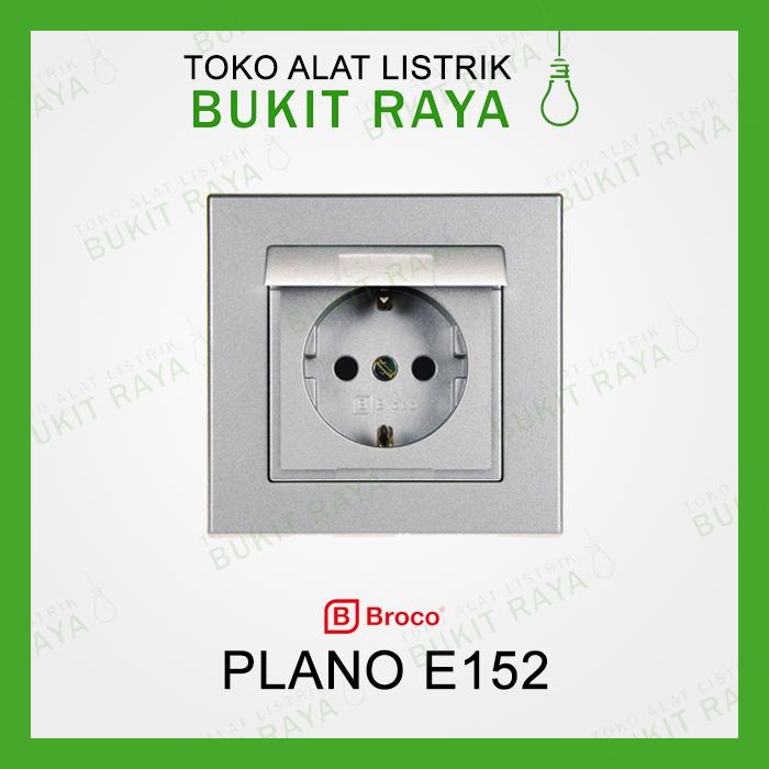 E152 Broco Plano Stop Kontak Tutup Socket Outlet with Hinged Cover ...