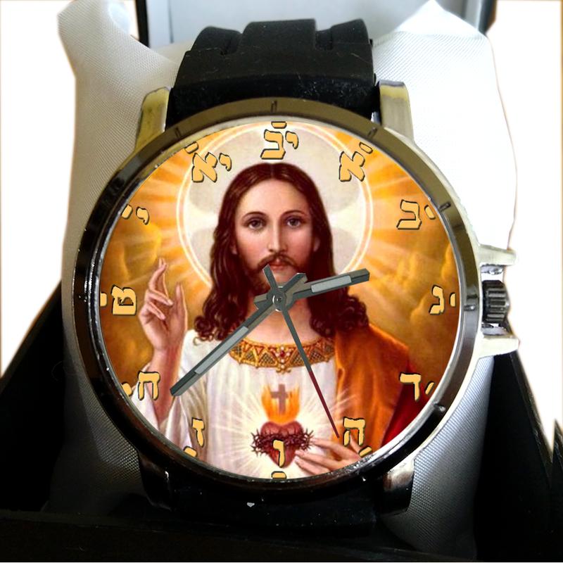 Jam Tangan Custom Kristen Yesus Kristus Faceclock Angka Ibrani - Shop ...