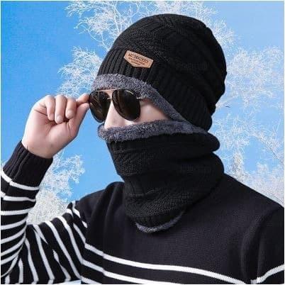 Winter Man Hats Cap Scarf Winter Wool Hat Knitting Caps Lady - Shop ...