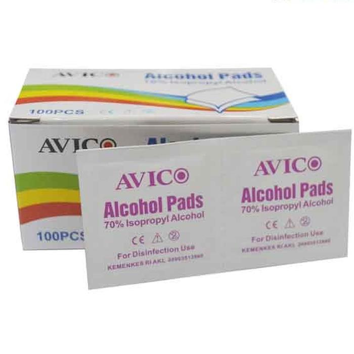 ALCOHOL PADS avico 70% isopropyl alcohol (tissue alkohol) 100pcs - Shop ...
