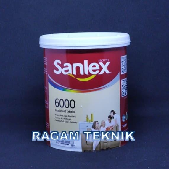 Jual Sanlex 6000 cat tembok 1 kg dinding Putih Hitam Kuning 1kg - Putih ...