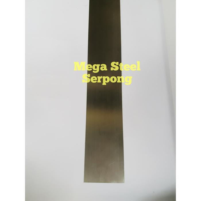 Jual Lis Plat Plank Plint Skirting HAIRLINE Stainless Steel Uk 10 cm x ...