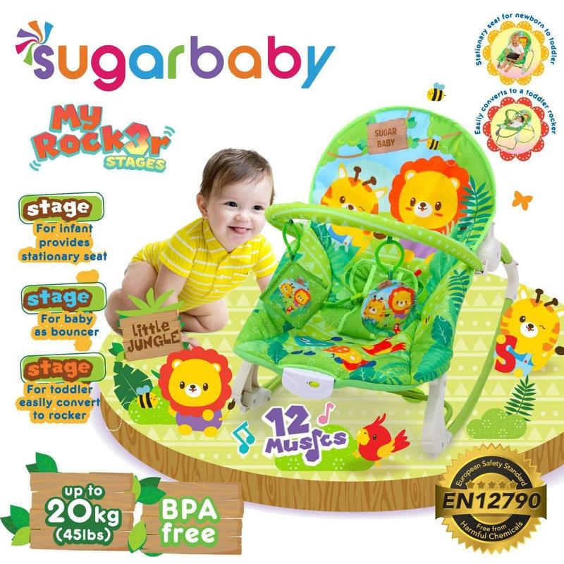 Bouncer Bayi Sugar Baby My Rocker 3 Stages Baby Bouncer Little - Shop | Tokopedia
