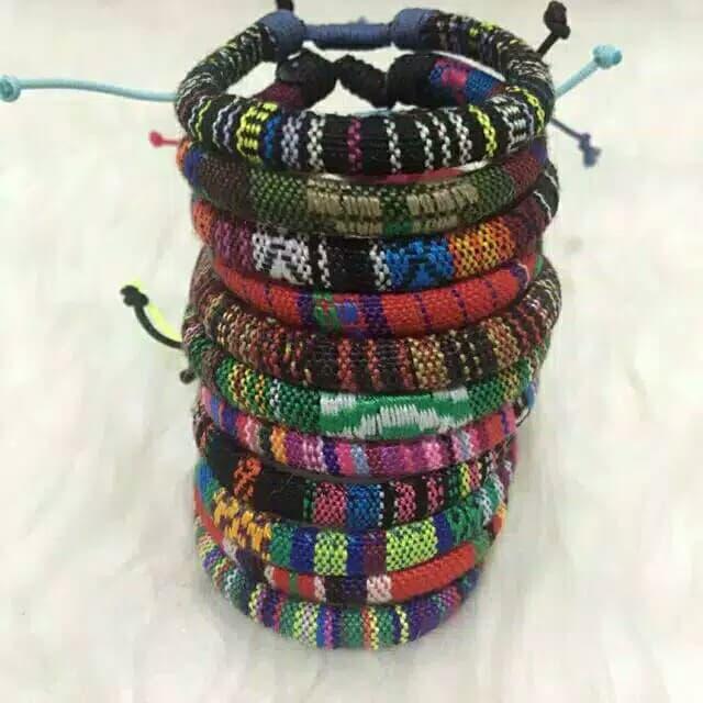 Gelang Etnik Kain Tenun Tali Rajut Anak Gunung - Shop | Tokopedia