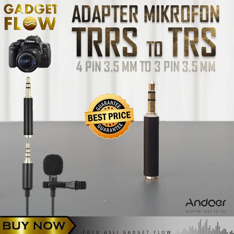 Adapter TRRS to TRS 4 Pin to 3 Pin 3.5mm Converter Mic Camer - Shop ...