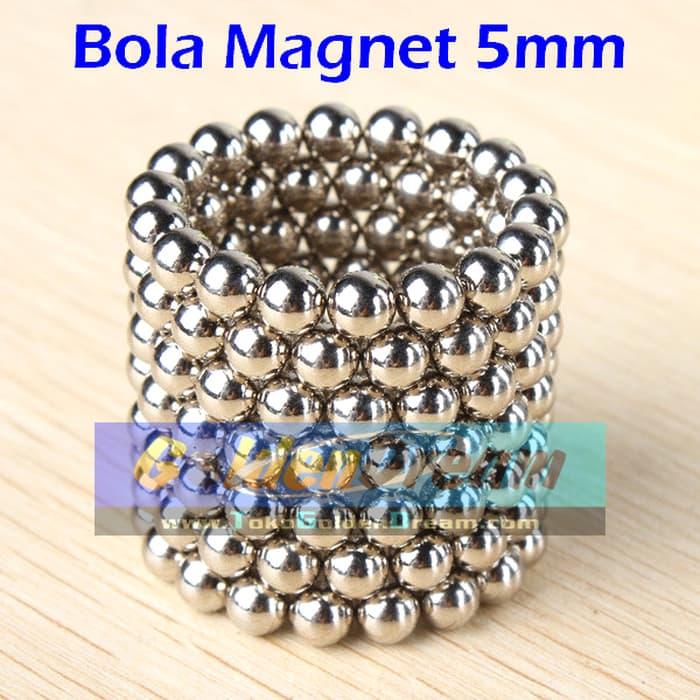 Silver Magnet Bola 5mm Neodymium Ball Puzzle Arts Balls Bulat Zen Buck ...