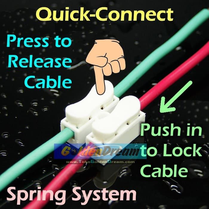 Quick Connect 2 Wire Connector Spring Terminal Sambungan Kabel - Shop ...