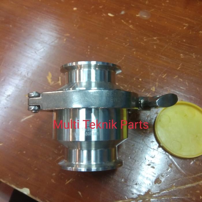 Jual Check Valve Sanitary Stainless 316 Food Grade 1 1/2" inch Ferrule ...