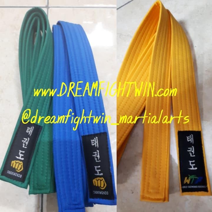 sabuk warna biru kuning hijau merah taekwondo - Shop | Tokopedia