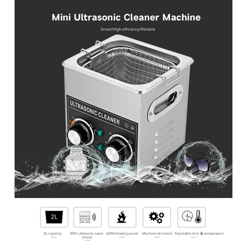 Portable Ultrasonic Cleaner 2L Cleaning Machine Ultrasonic Cleaner ...